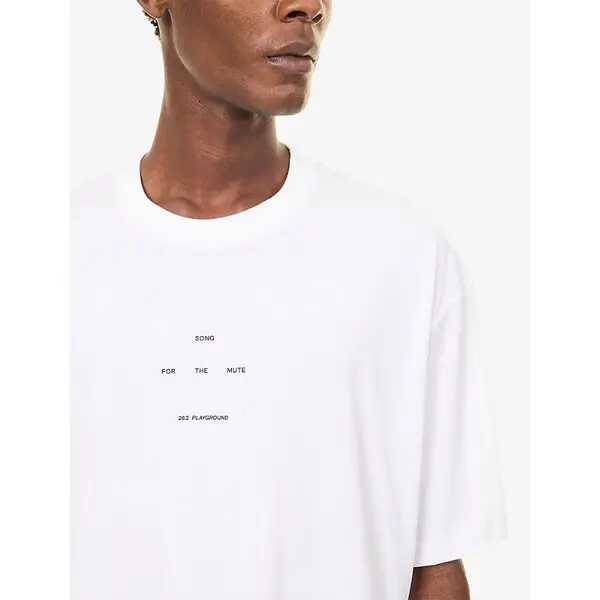 SONG FOR THE MUTE Logo-print Oversized Cotton T-shirt