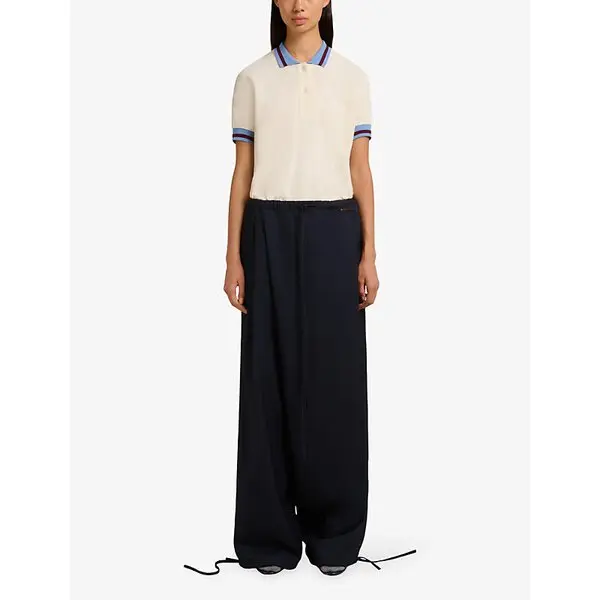 Marni Wide-leg Wool Drawstring Trousers