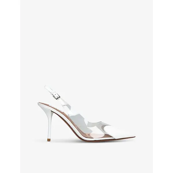 Alaïa Azzedine Heart-shape Patent Leather Heeled Slingbacks