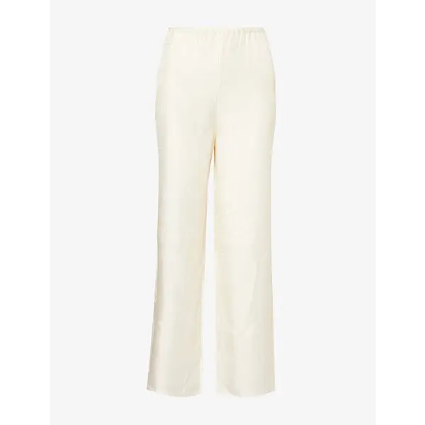 TOTEME Monogram-print Silk-twill Pyjama Bottoms