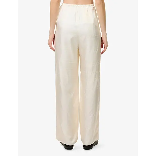TOTEME Monogram-print Silk-twill Pyjama Bottoms