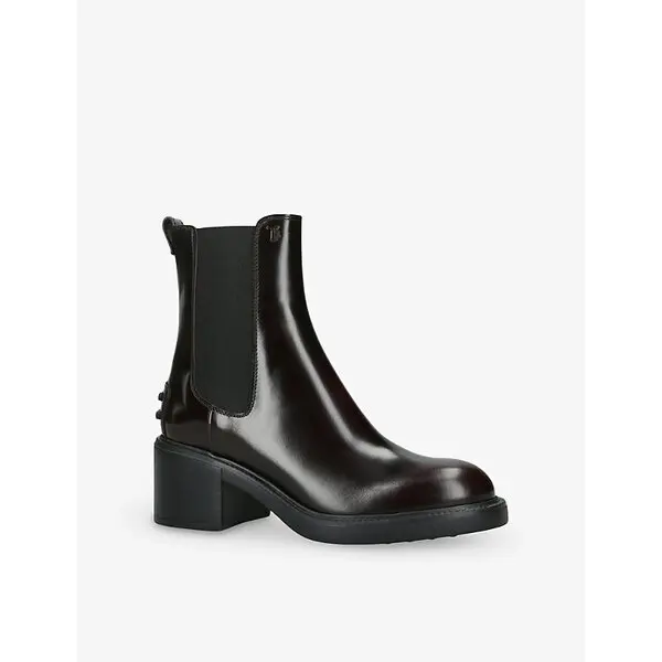 TOD'S Tronchetto Leather Heeled Ankle Boots