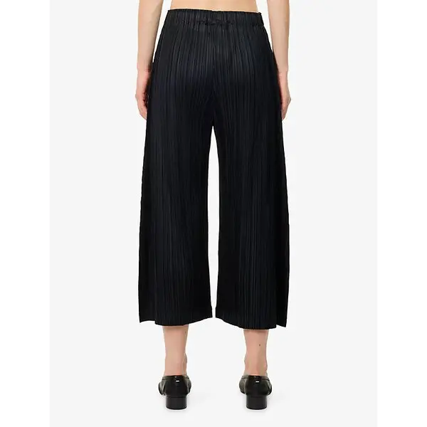 Issey Miyake Cropped Pleated Trousers