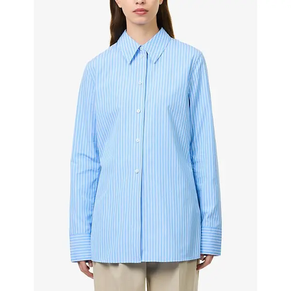 TOTEME Striped Poplin Cotton Shirt