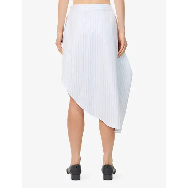 JW Anderson Asymmetric Draped Cotton Midi Skirt