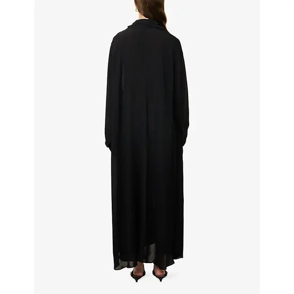 TOTEME Round Neckline Woven Maxi Dress