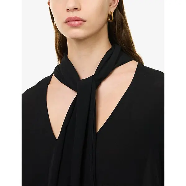 TOTEME Round Neckline Woven Maxi Dress