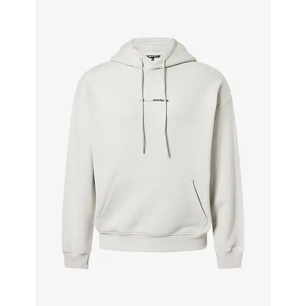 THE COUTURE CLUB Luxury In Motion Logo-print Cotton Hoodie - Black