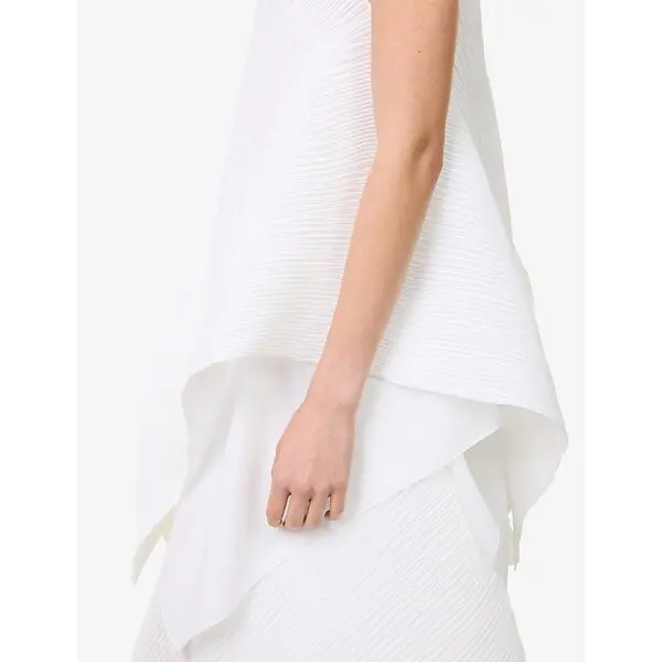 JW Anderson Pleated V-neck Woven Top