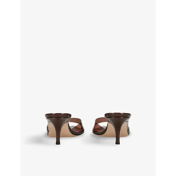 GIANVITO ROSSI Vernice Open-toe Pvc Heeled Mules