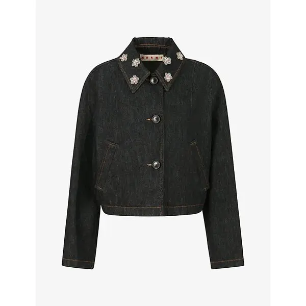 Marni Daisy Appliqué Denim Jacket - Emb99