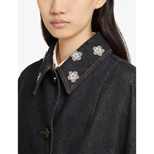 Marni Daisy Appliqué Denim Jacket - Emb99