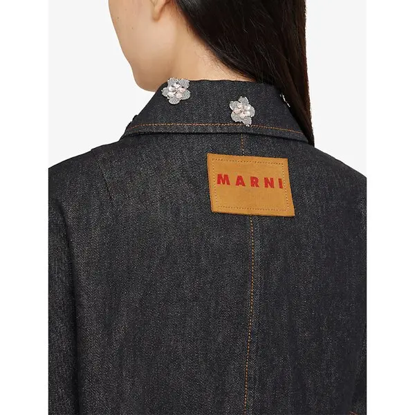 Marni Daisy Appliqué Denim Jacket - Emb99