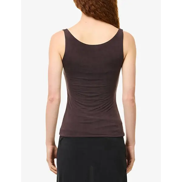 PEACHY DEN Kylie Square Neck Stretch-jersey Vest