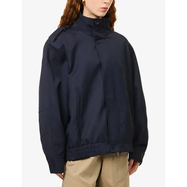 THE FRANKIE SHOP Kelly High-neck Woven Jacket
