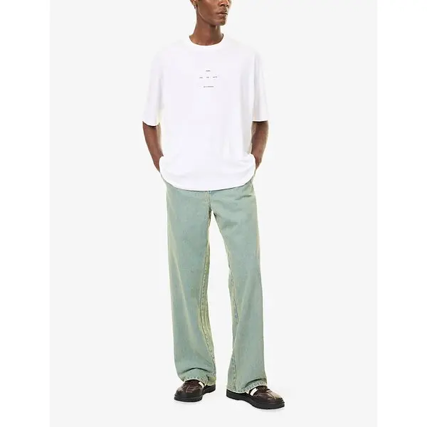 SONG FOR THE MUTE Wide-leg Washed Denim Jeans