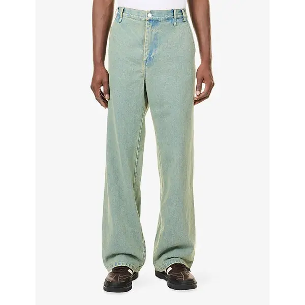 SONG FOR THE MUTE Wide-leg Washed Denim Jeans