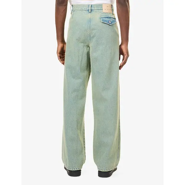 SONG FOR THE MUTE Wide-leg Washed Denim Jeans