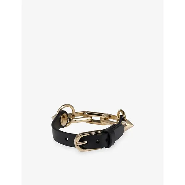 CHRISTIAN LOUBOUTIN Eva Leather Bracelet - Black