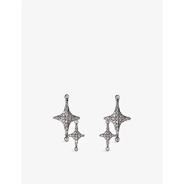 OFA Aurora Apogee Twin 18ct -gold And 0.32ct Diamond Earrings