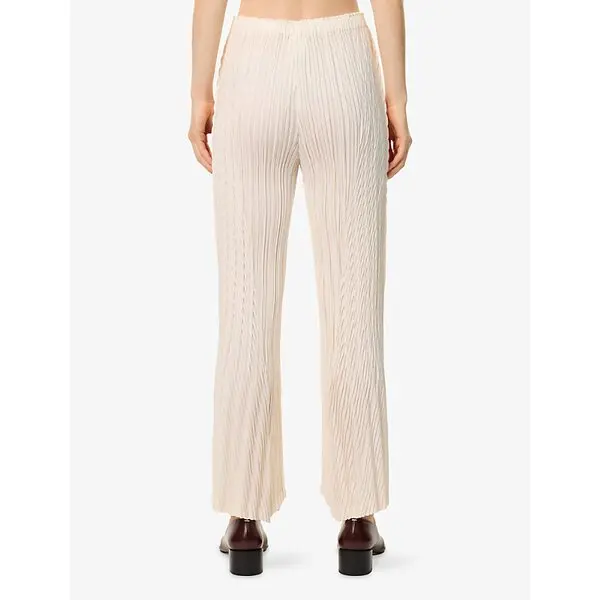 Issey Miyake Pleated Cropped Knitted Trousers