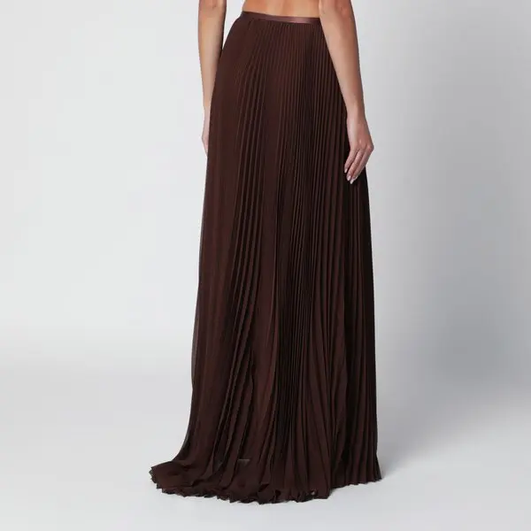Valentino Garavani Pleated Silk Maxi Skirt