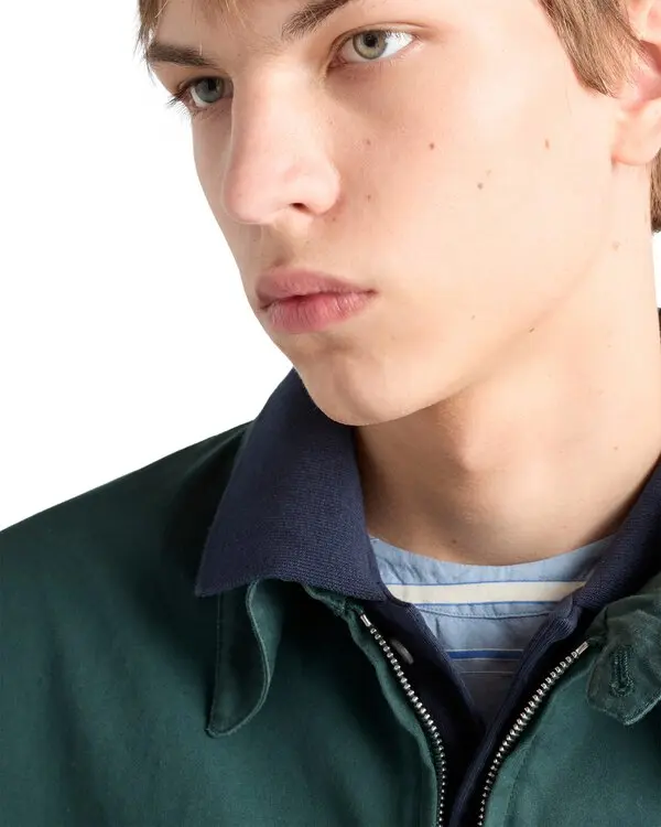 Prada Long-sleeved Cotton Polo Shirt