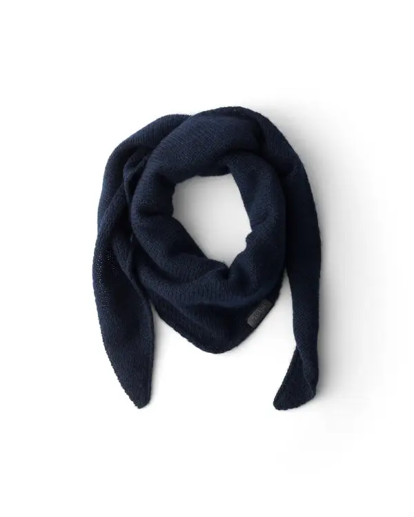 Prada 100% Cashmere Shawl - Navy