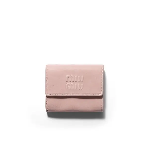 Miu Miu Small Nappa Leather Wallet - Peach