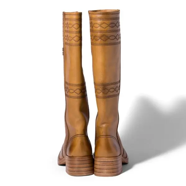 Miu Miu Embroidered Leather Boots