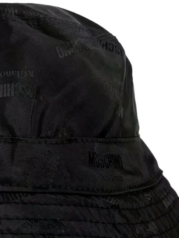 Moschino Monogrammed Bucket Hat - Black