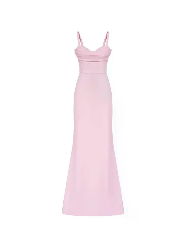 POST MERIDIEM Gathered-bodice Maxi Dress - Pink
