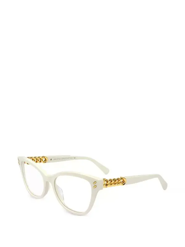 Stella McCartney Falabella Chain Cat-eye Eyeglasses - Neutrals