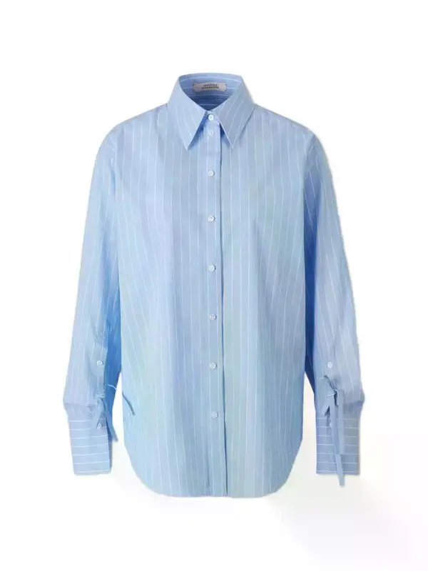 Dorothee Schumacher Striped Tie-detail Shirt - Blue