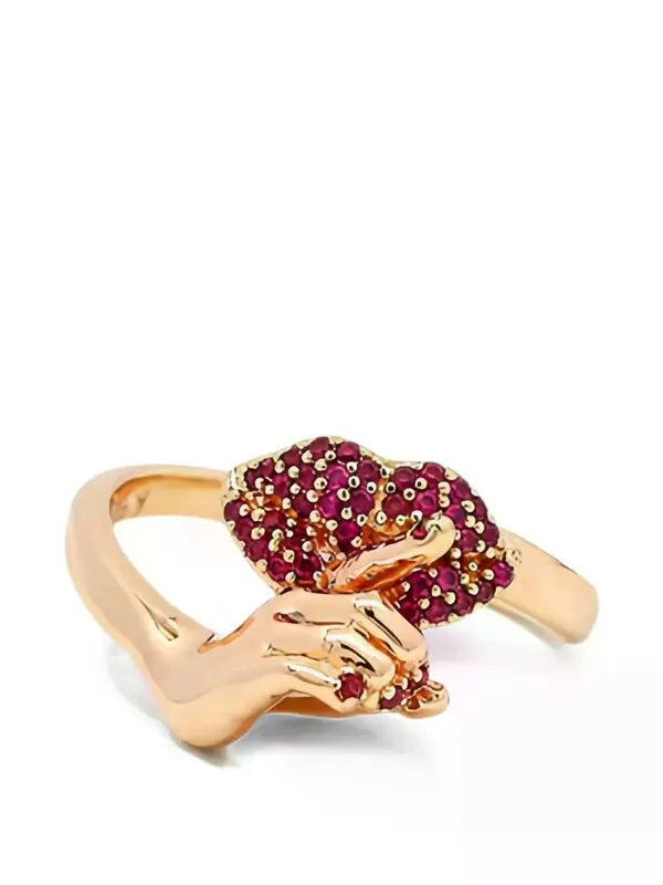 DI VOLPE Stare Zitto Ruby-embellished Ring