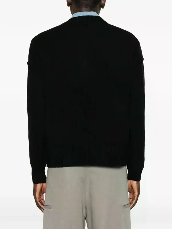 AMI Paris De Coeur Intarsia Knit Sweater