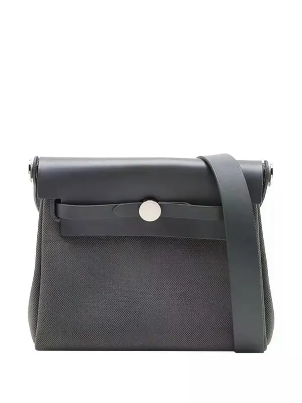Hermès Military Toile And Vache Hunter Herbag Zip 20 Crossbody Bag - Grey