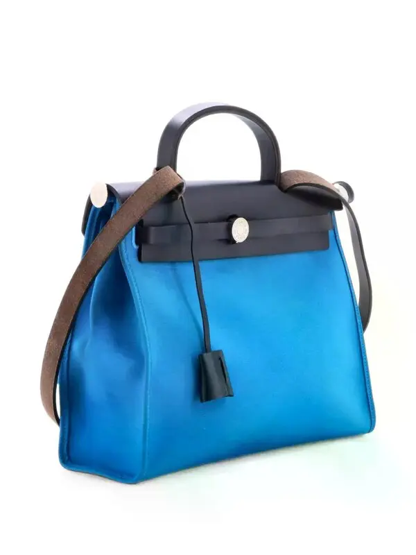 Hermès Herbag Zip Leather And Toile 31 Shoulder Bag