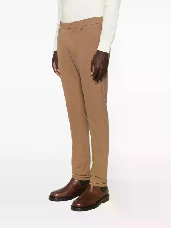 DONDUP Slim-fit Tailored Trousers With Belt Loops - Brown