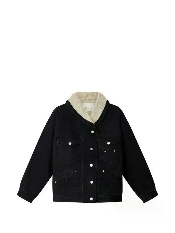 Isabel Marant Étoile Pimia Denim Jacket With Shawl Collar - Black