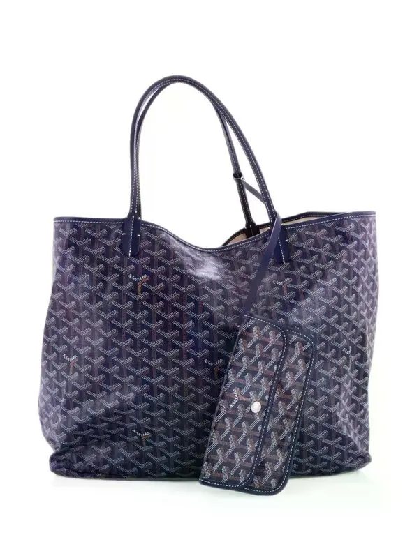 Goyard Saint Louis Coated Canvas Gm Tote Bag - Blue