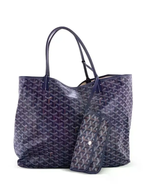 Goyard Saint Louis Coated Canvas Gm Tote Bag - Blue