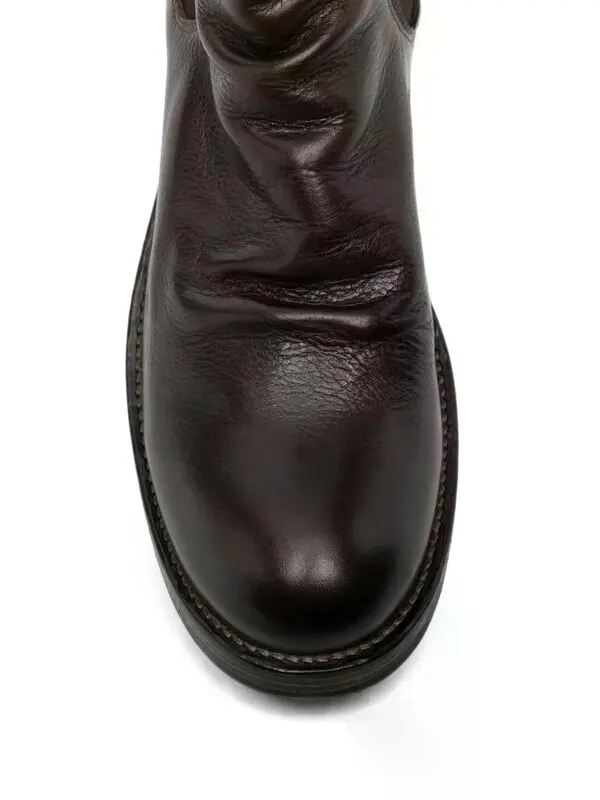 SHOTO Slip-on Leather Chelsea Boots