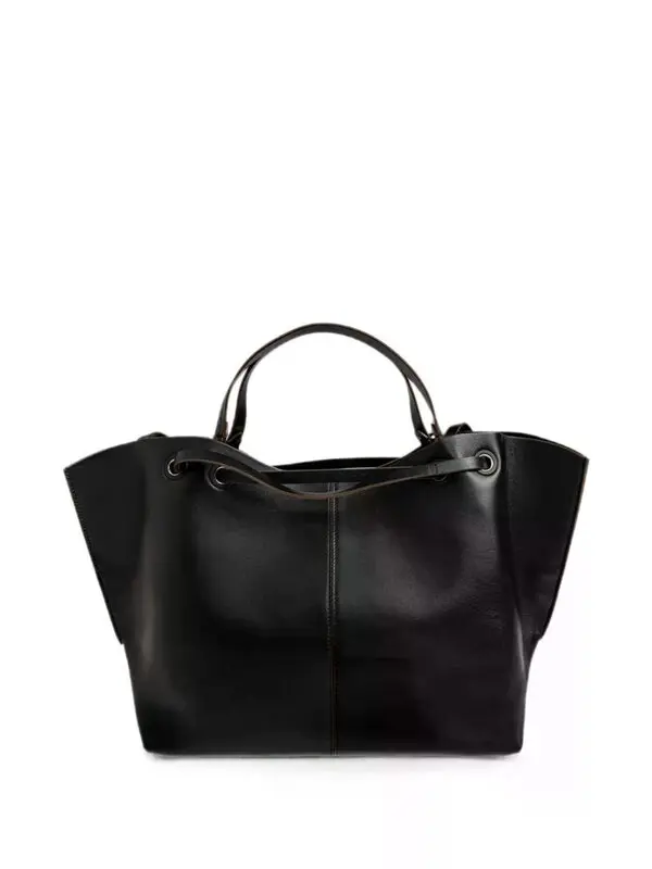 Max Mara Mixed Doubles Leather Tote Bag