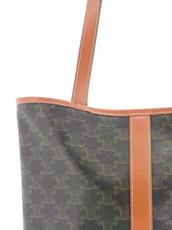 Celine Cabas Tote Triomphe Coated Canvas Shoulder Bag
