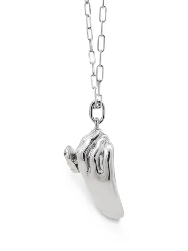DI VOLPE Ma Che Vuoi Ruby-embellished Pendant Necklace - Silver