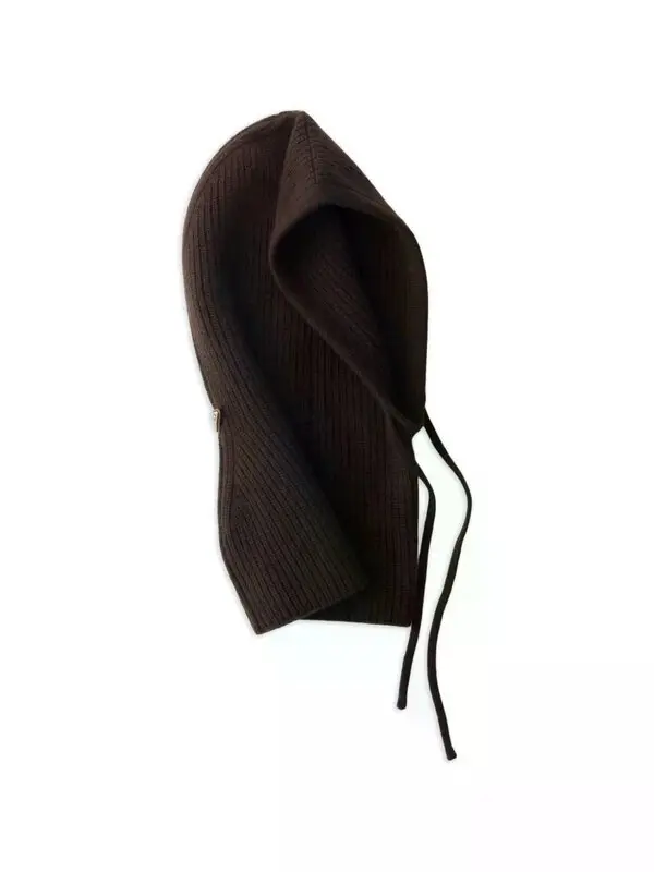Prada Wool And Cashmere Knit Hood - Brown