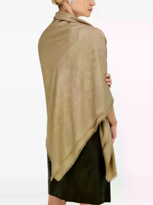 FERRAGAMO Silk Jacquard Shawl