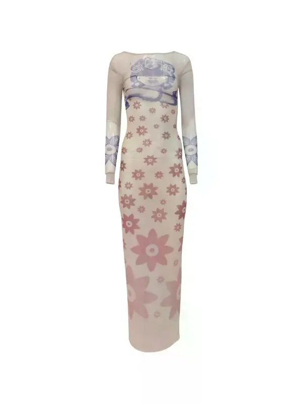 HOUSE OF AAMA La Sirene Bodycon Maxi Dress - Neutrals