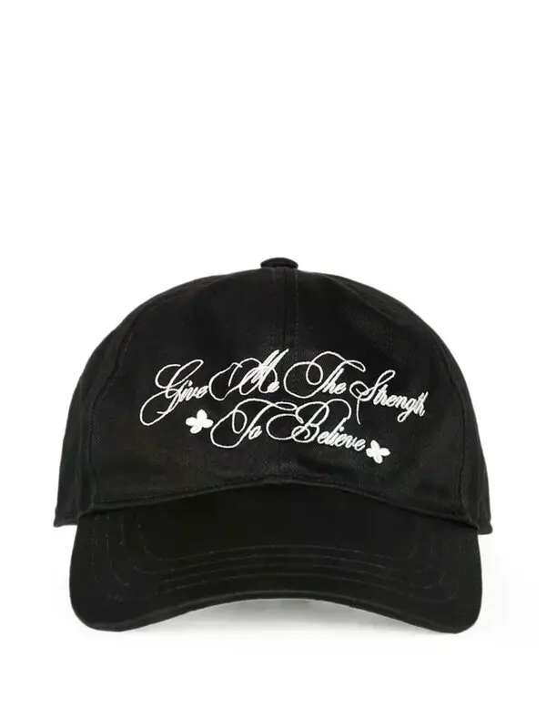 MASU Slogan-embroidered Baseball Cap - Black